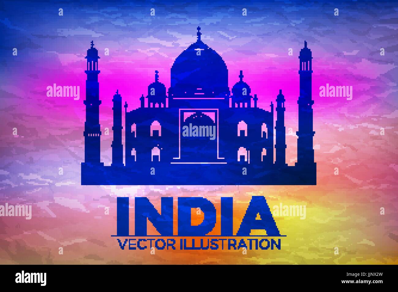 Indian wonders architecture Stock Vector Images - Alamy