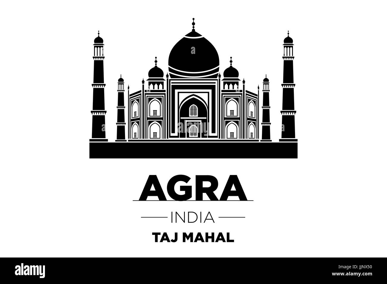 India skyline art Black and White Stock Photos & Images - Alamy