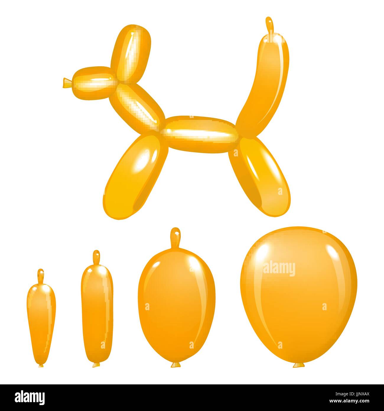 animal balloon action pose orange vector art Stock Vector Image & Art ...