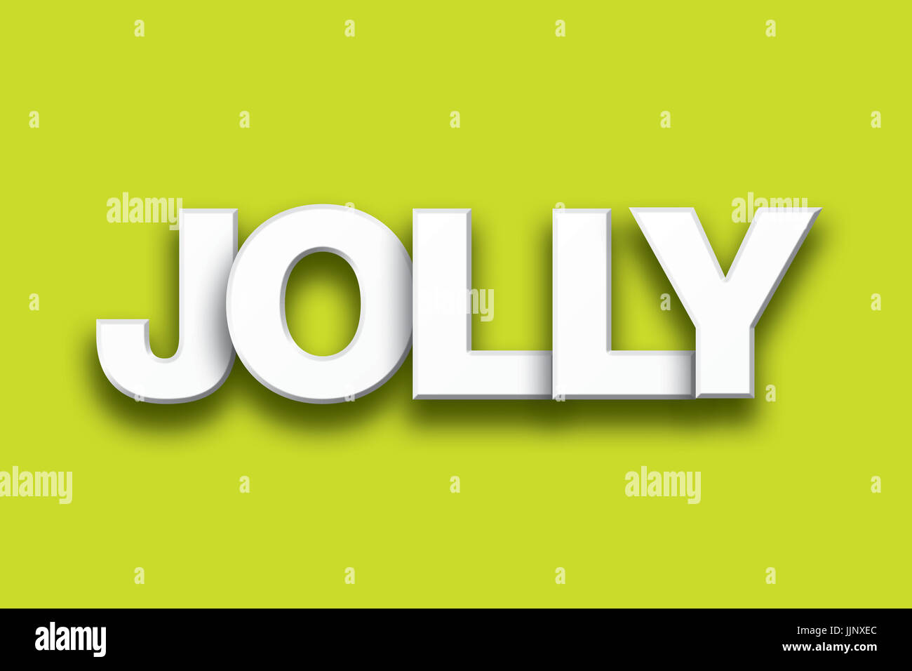 The word Jolly concept written in white type on a colorful background ...