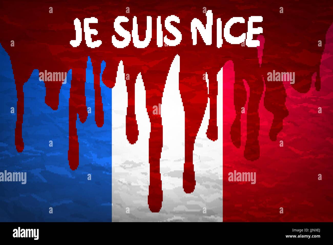 The national waving flag of France. Blue, white red background. vector ...