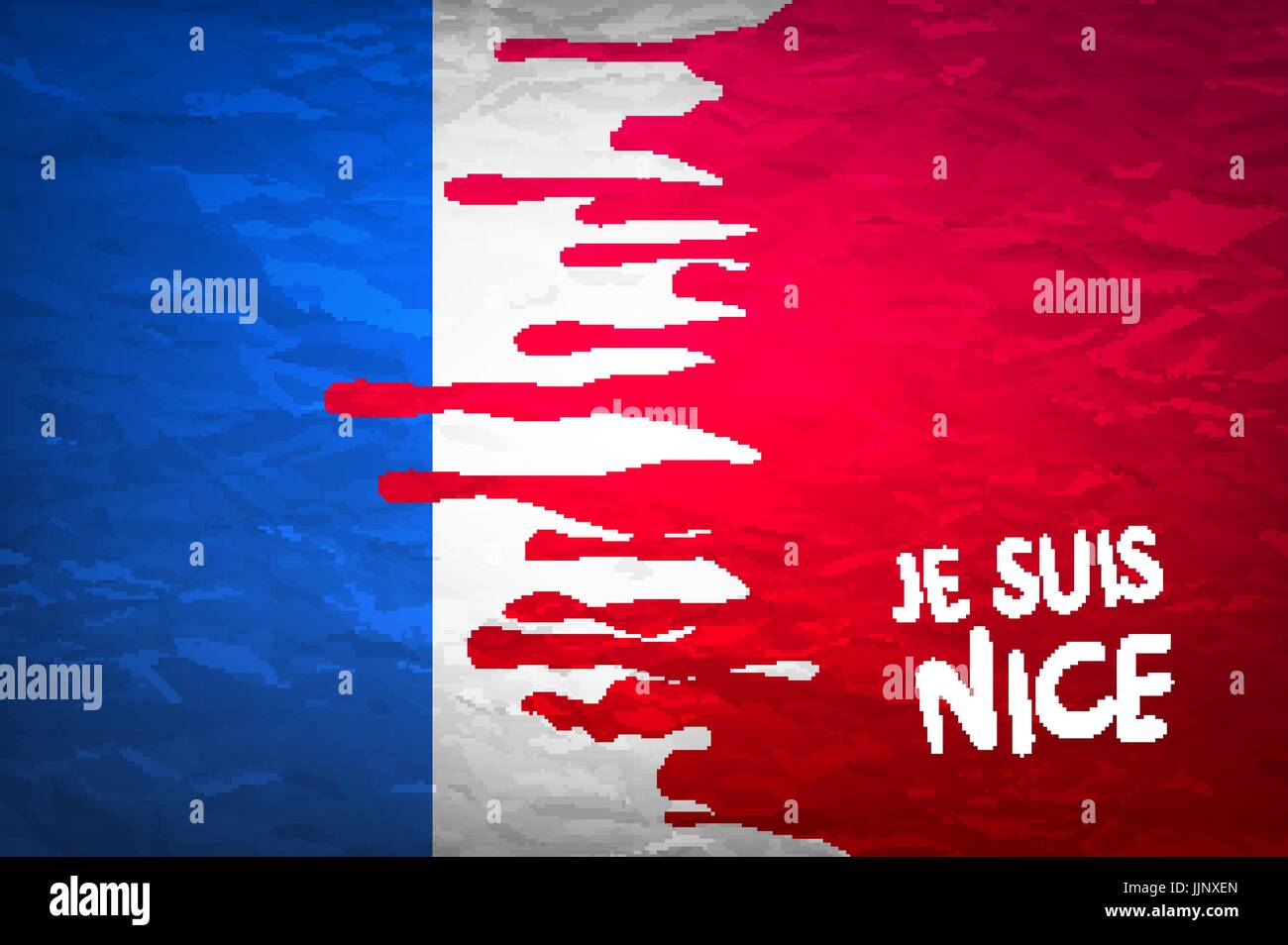 The national waving flag of France. Blue, white red background. vector ...