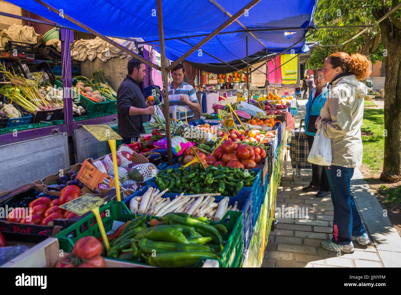 Local people in the Navarrete, La Rioja, Spain. CAmino de Santiago ...