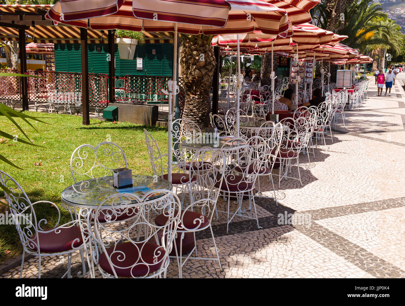 Cafe on the waterfront, Funchal, Madeira Stock Photo - Alamy