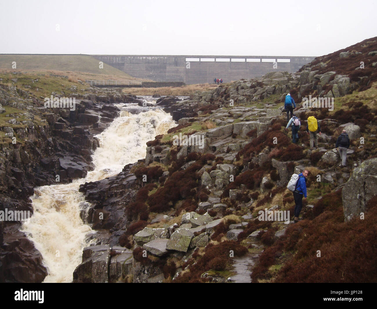 The Pennine Way - Cauldron Snout Waterfall Stock Photo - Alamy