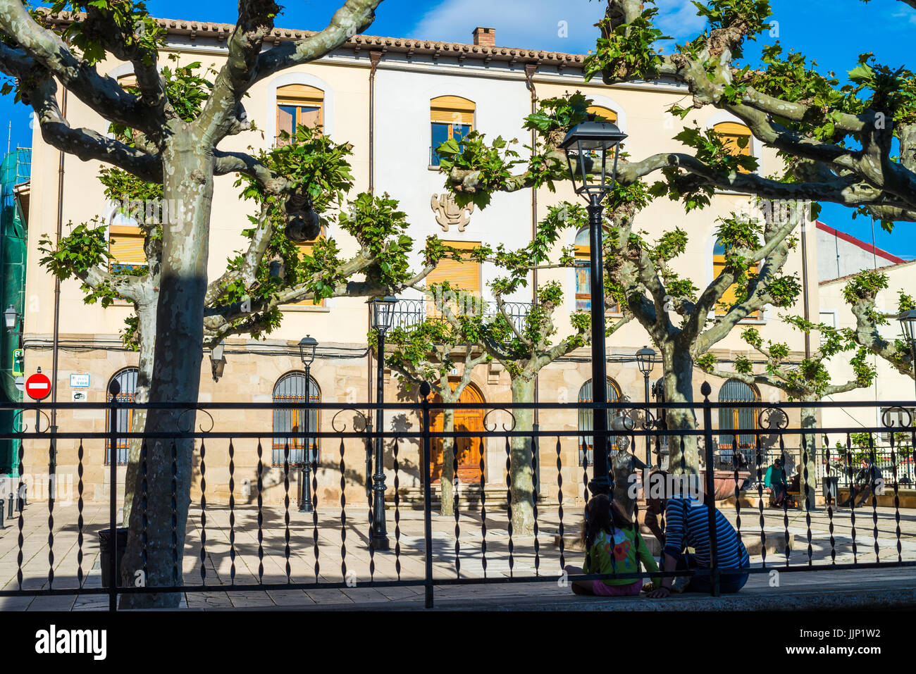 Local people in the Navarrete, La Rioja, Spain. CAmino de Santiago ...