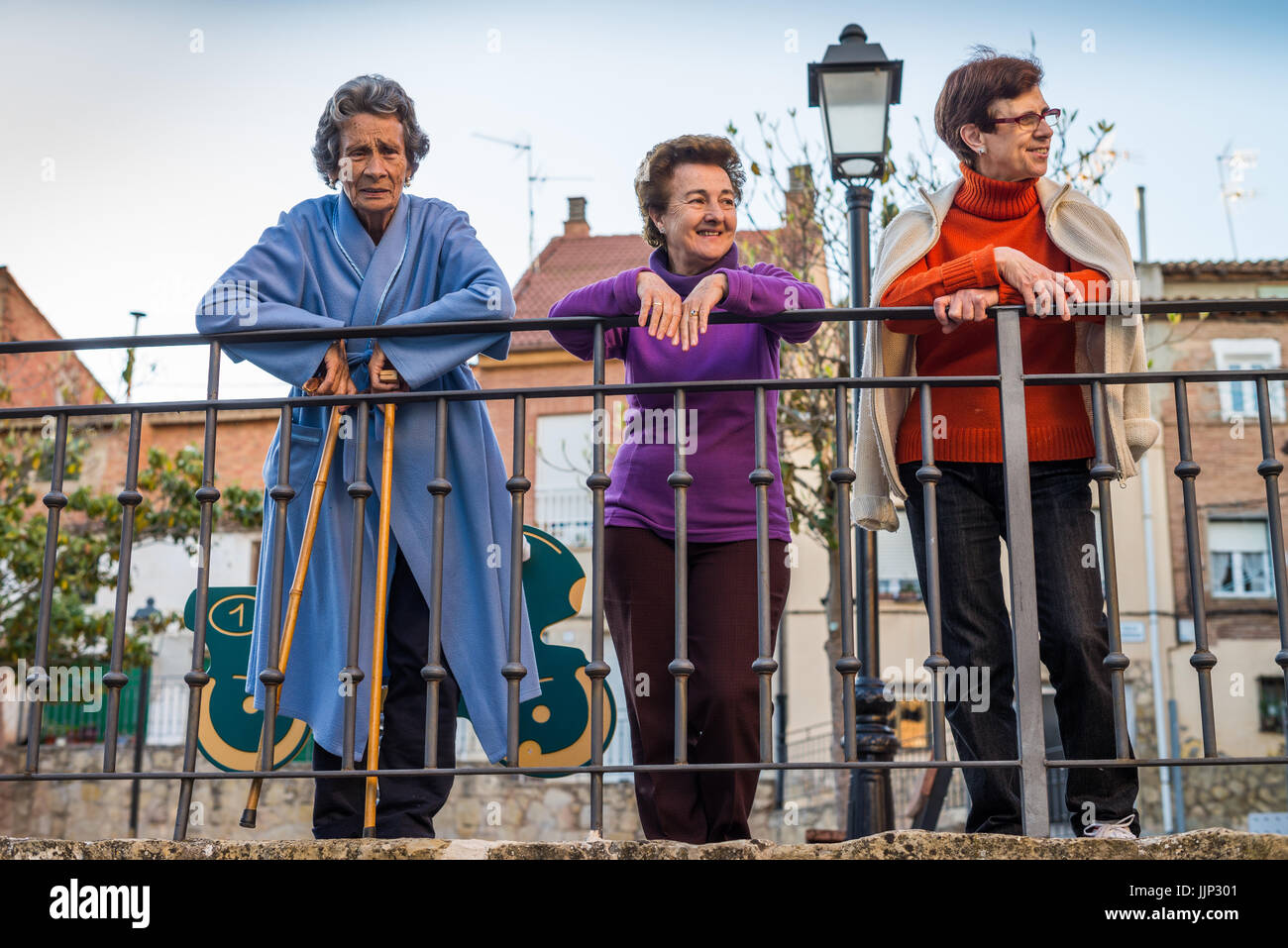 Local people in the Navarrete, La Rioja, Spain. CAmino de Santiago ...