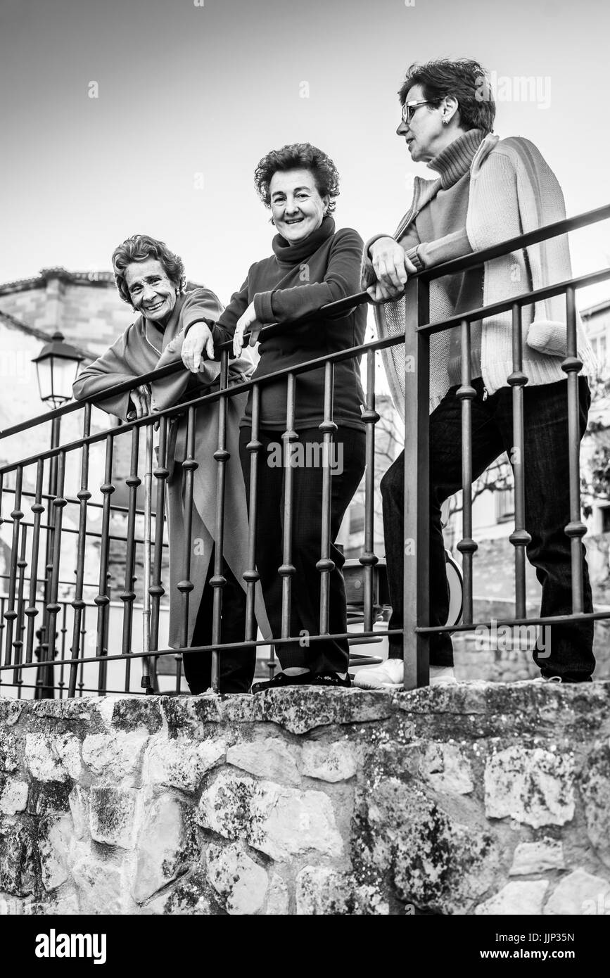 Local people in the Navarrete, La Rioja, Spain. CAmino de Santiago ...