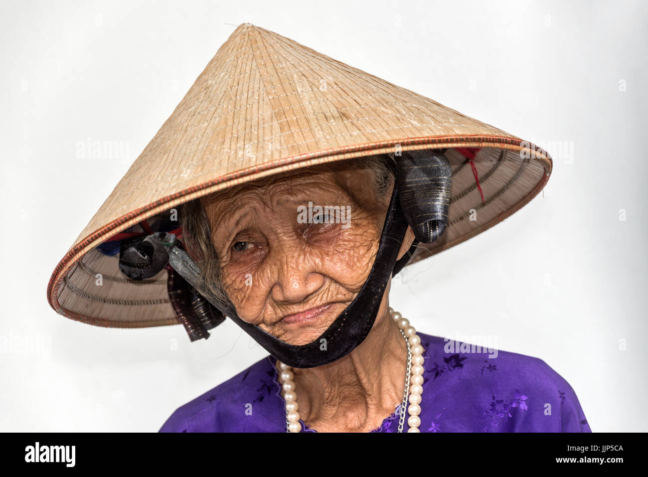 Portrait of an old Vietnamese lady Hanoi Vietnam Stock Photo - Alamy