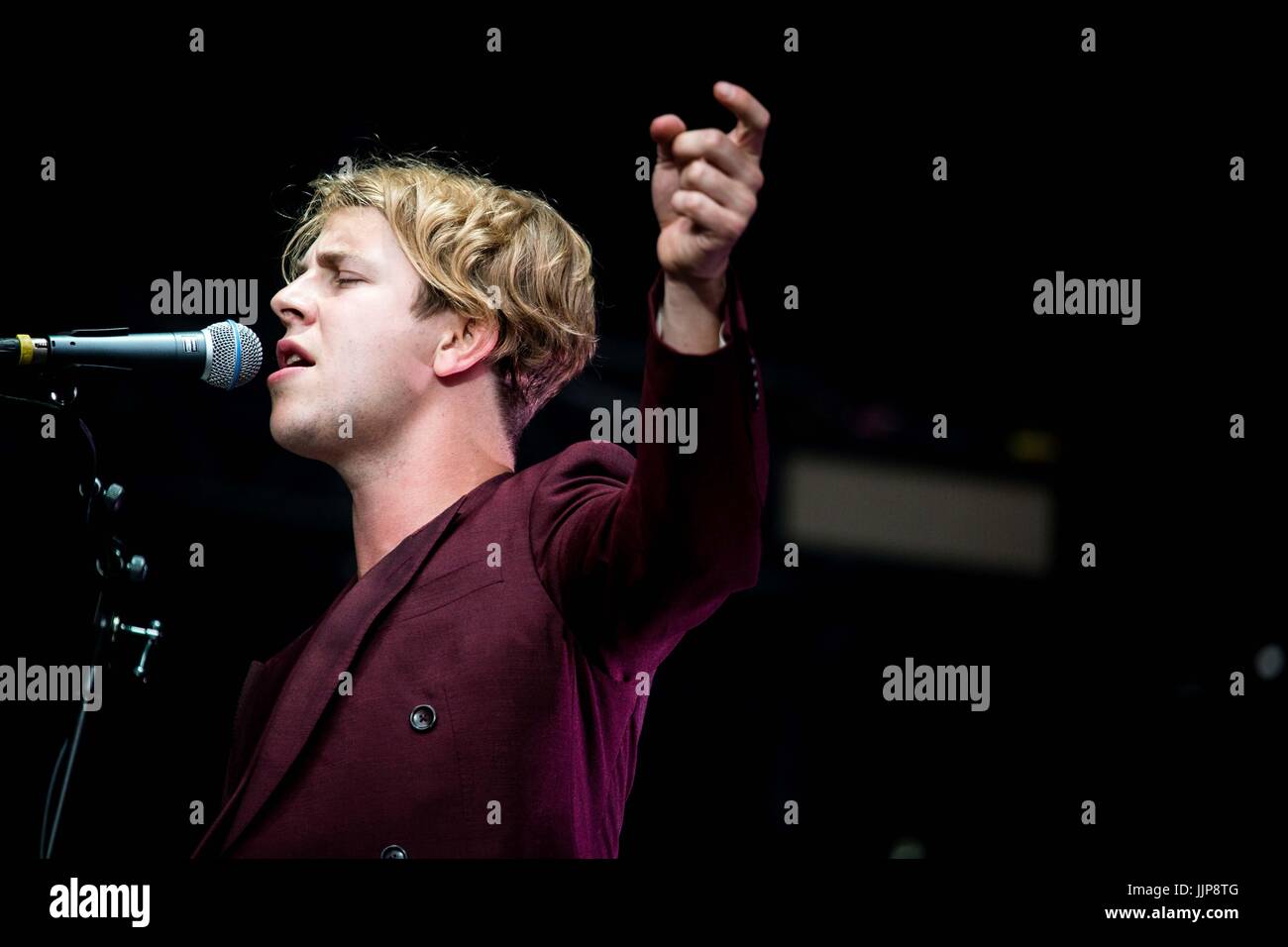 The english singer and song-writer Tom Odell pictured on stage as he ...