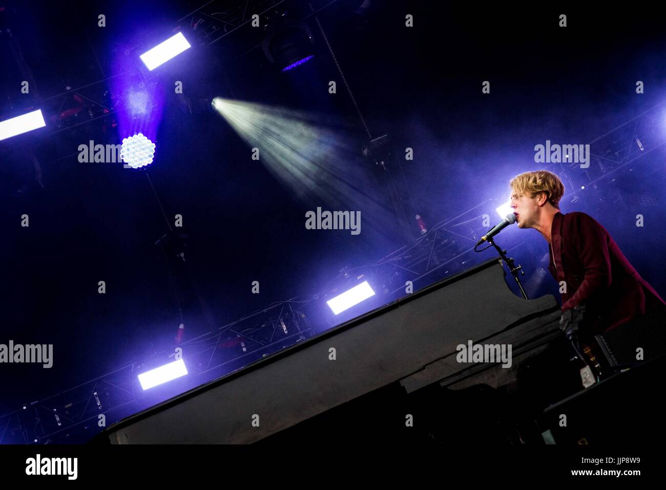 The english singer and song-writer Tom Odell pictured on stage as he ...