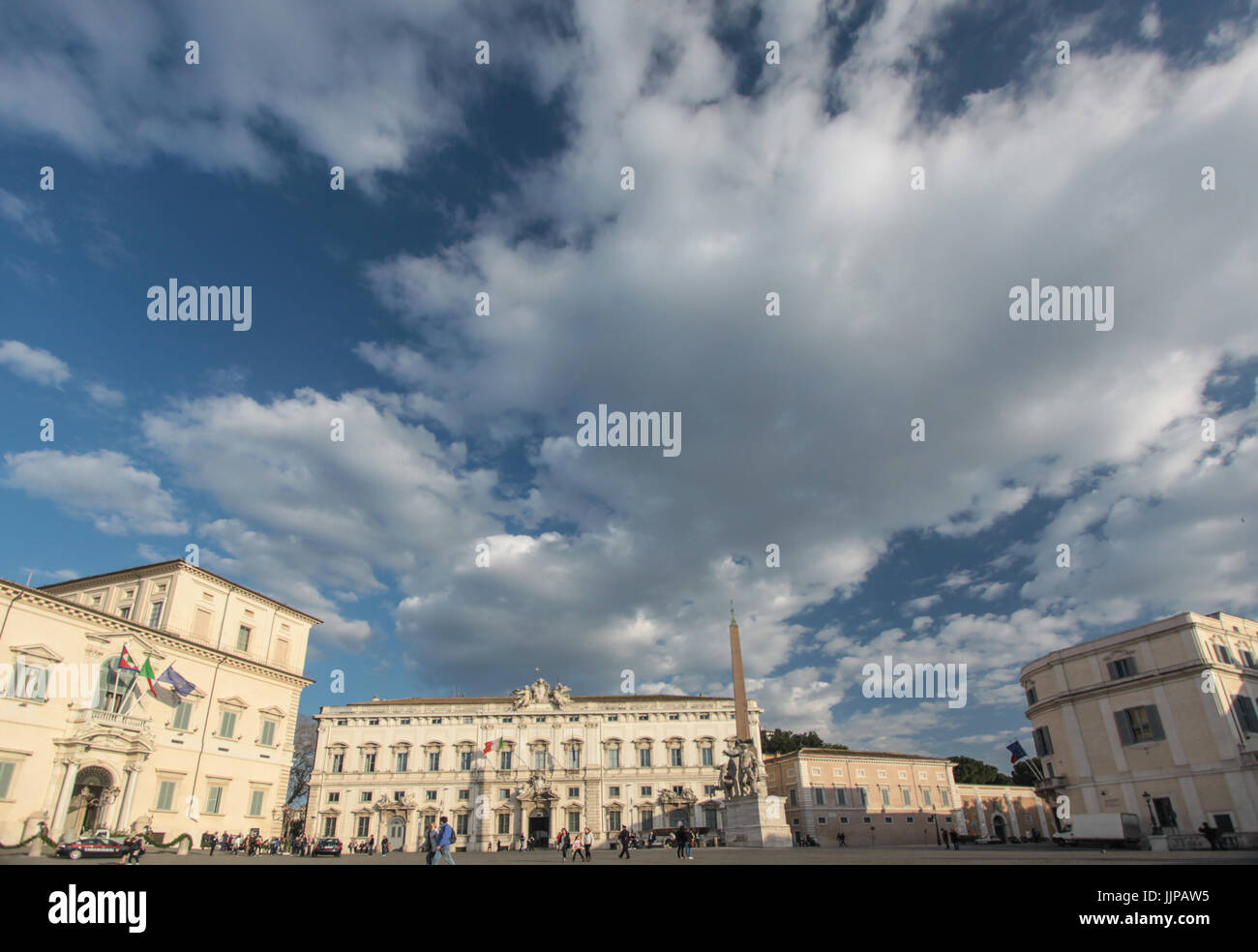 Piazza del Quirinale with the Quirinal Palace in the background ...