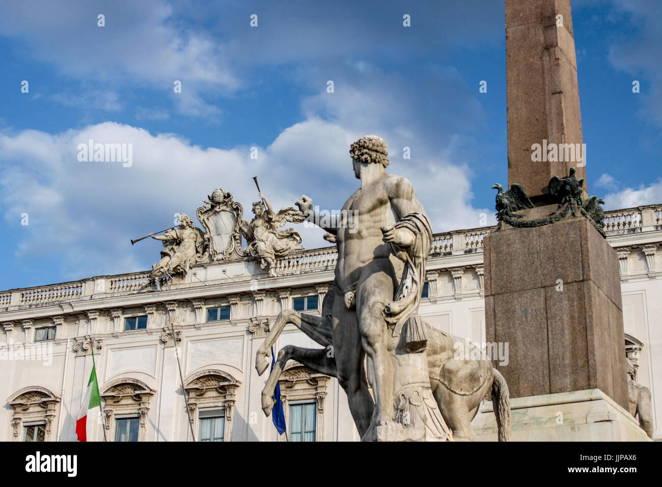 Piazza del Quirinale with the Quirinal Palace in the background ...