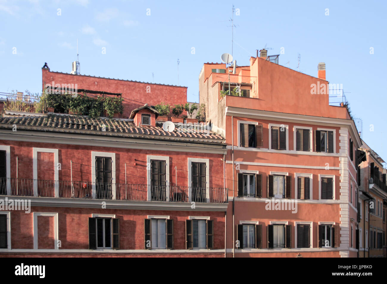An apartment building in Central Rome, Italy Stock Photo - Alamy