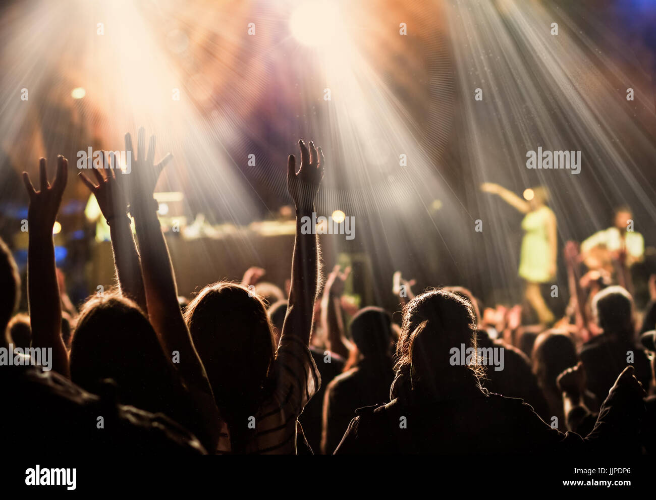 crowd at concert - summer music festival Stock Photo - Alamy