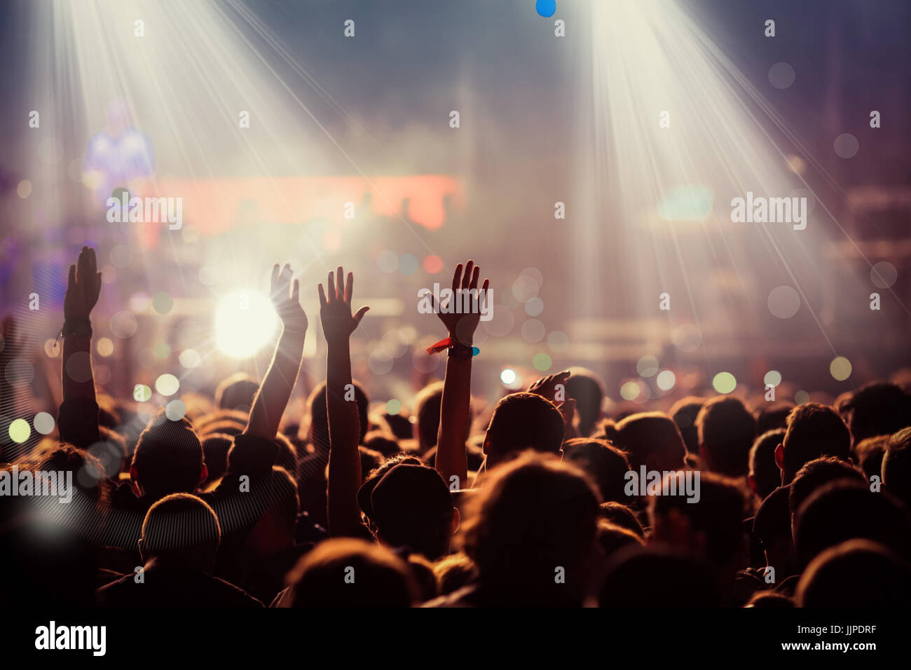 crowd at concert - summer music festival Stock Photo - Alamy