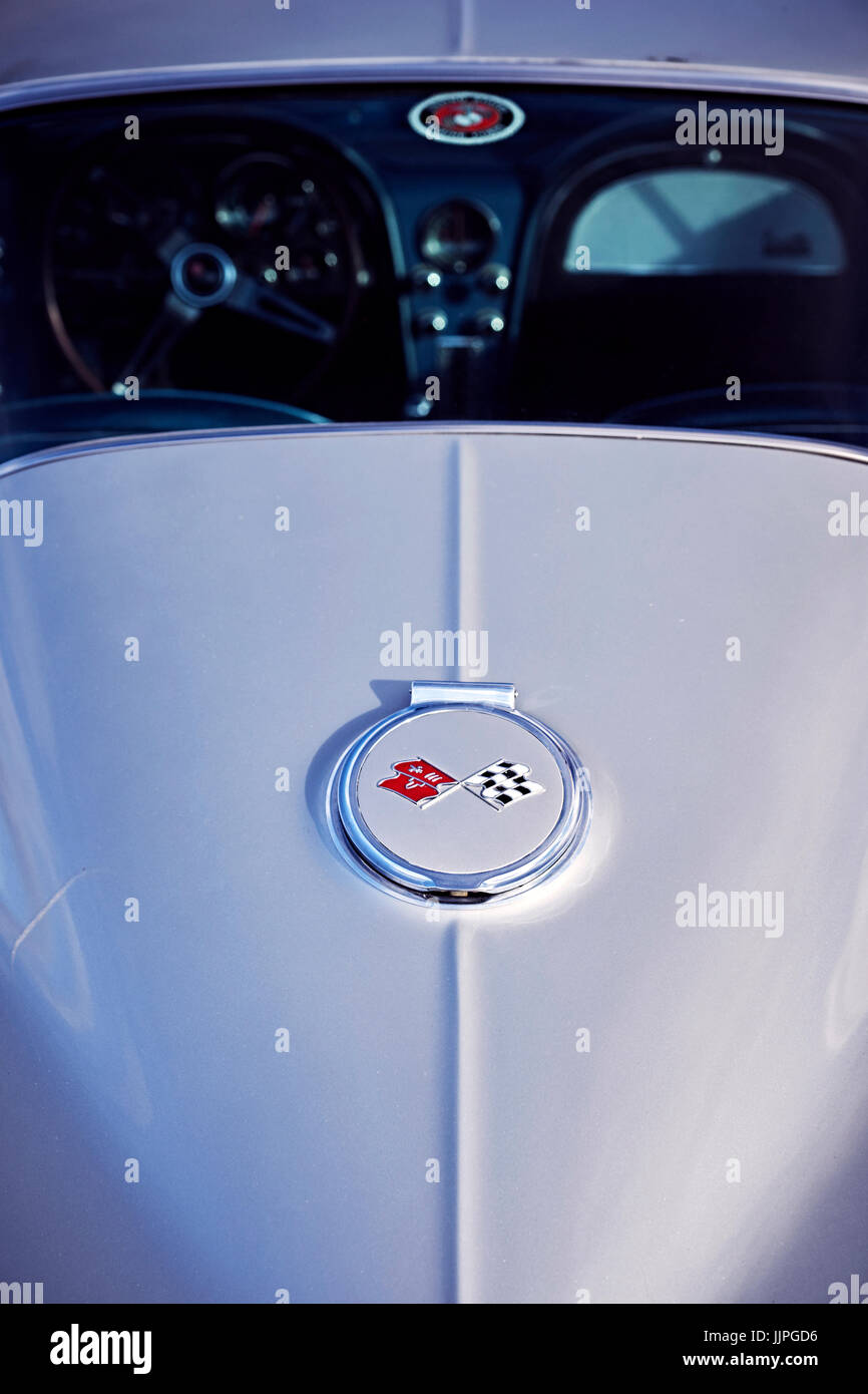 Close up of badge on a Corvette Stingray Stock Photo - Alamy