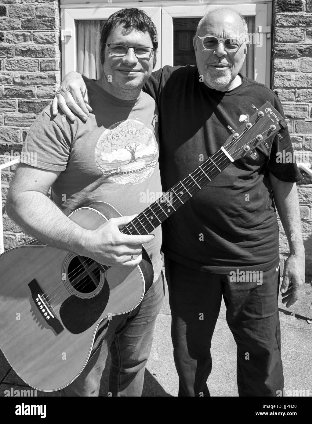 John Gregory with Stefan Grossman at Pateley Bridge, July 2017 Stock ...