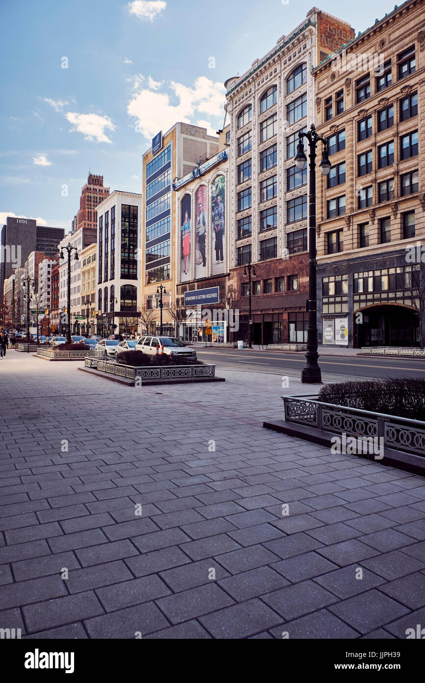 Street scene in Detroit Stock Photo - Alamy