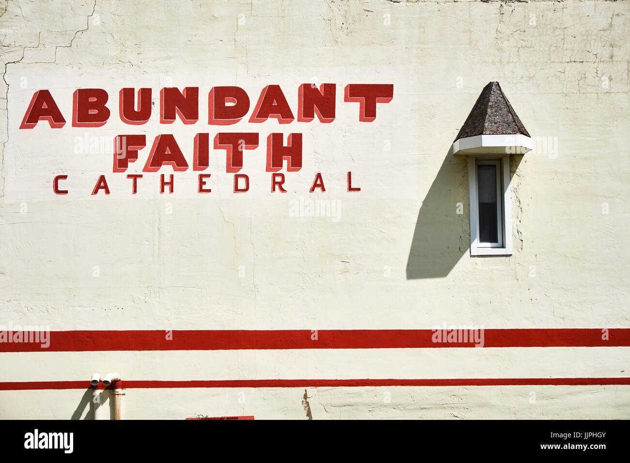 Cathedral sign in Detroit in Michigan Stock Photo - Alamy