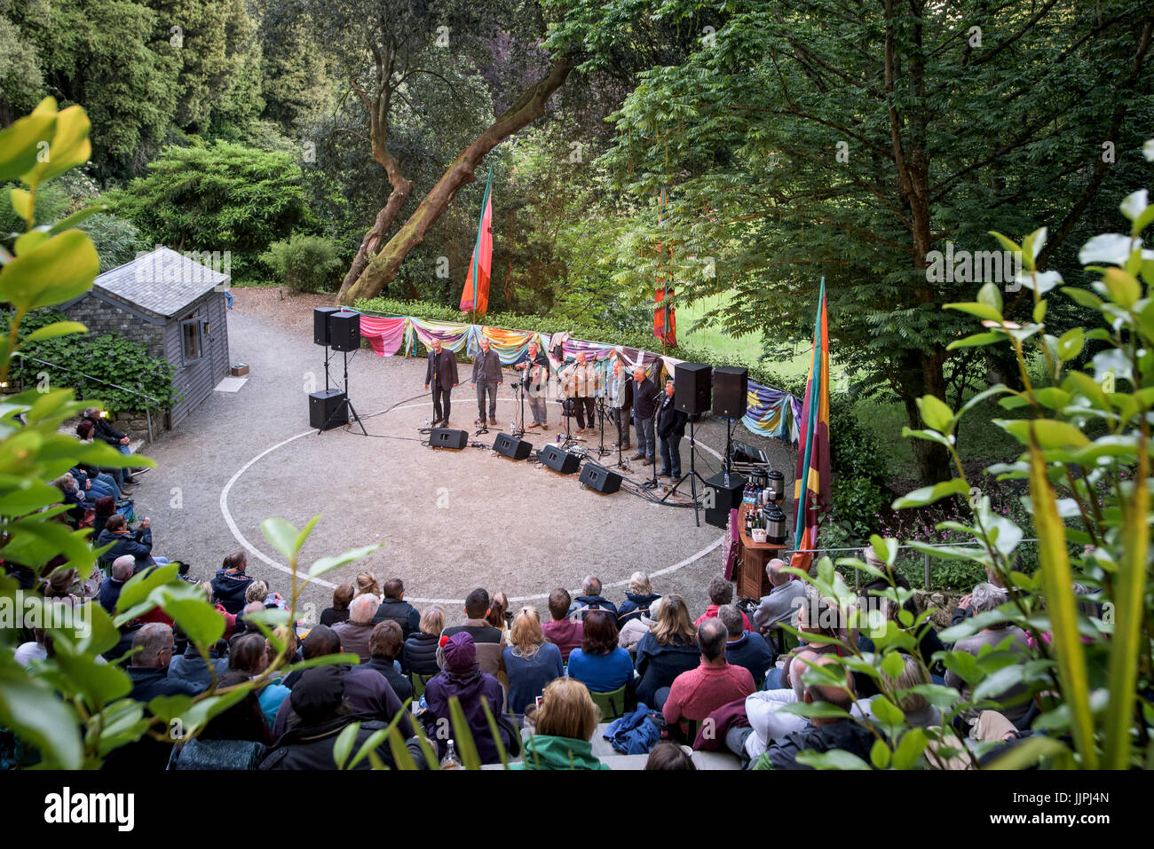 Fishermans Friends singing at Trebah Garden amphitheatre in Cornwall ...