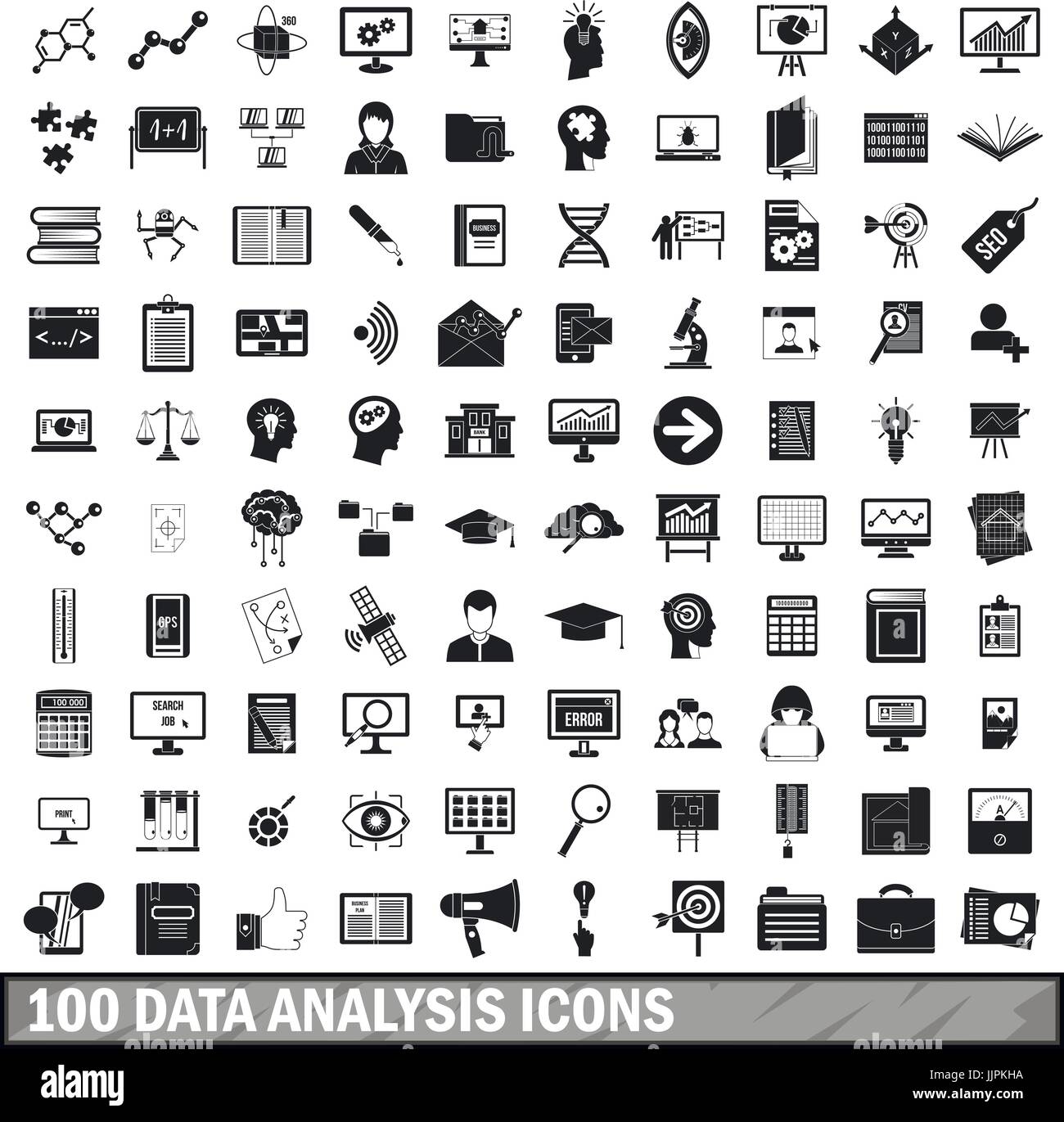 100 data analysis icons set, simple style Stock Vector Image & Art - Alamy