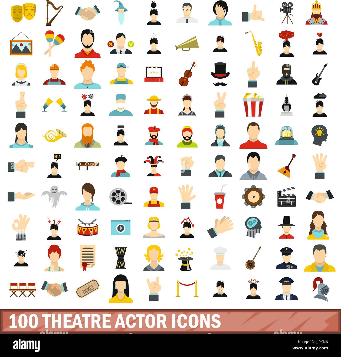 100 theatre actor icons set, flat style Stock Vector Image & Art - Alamy 100 theatre actor icons set, flat style Stock Vector Image & Art - Alamy