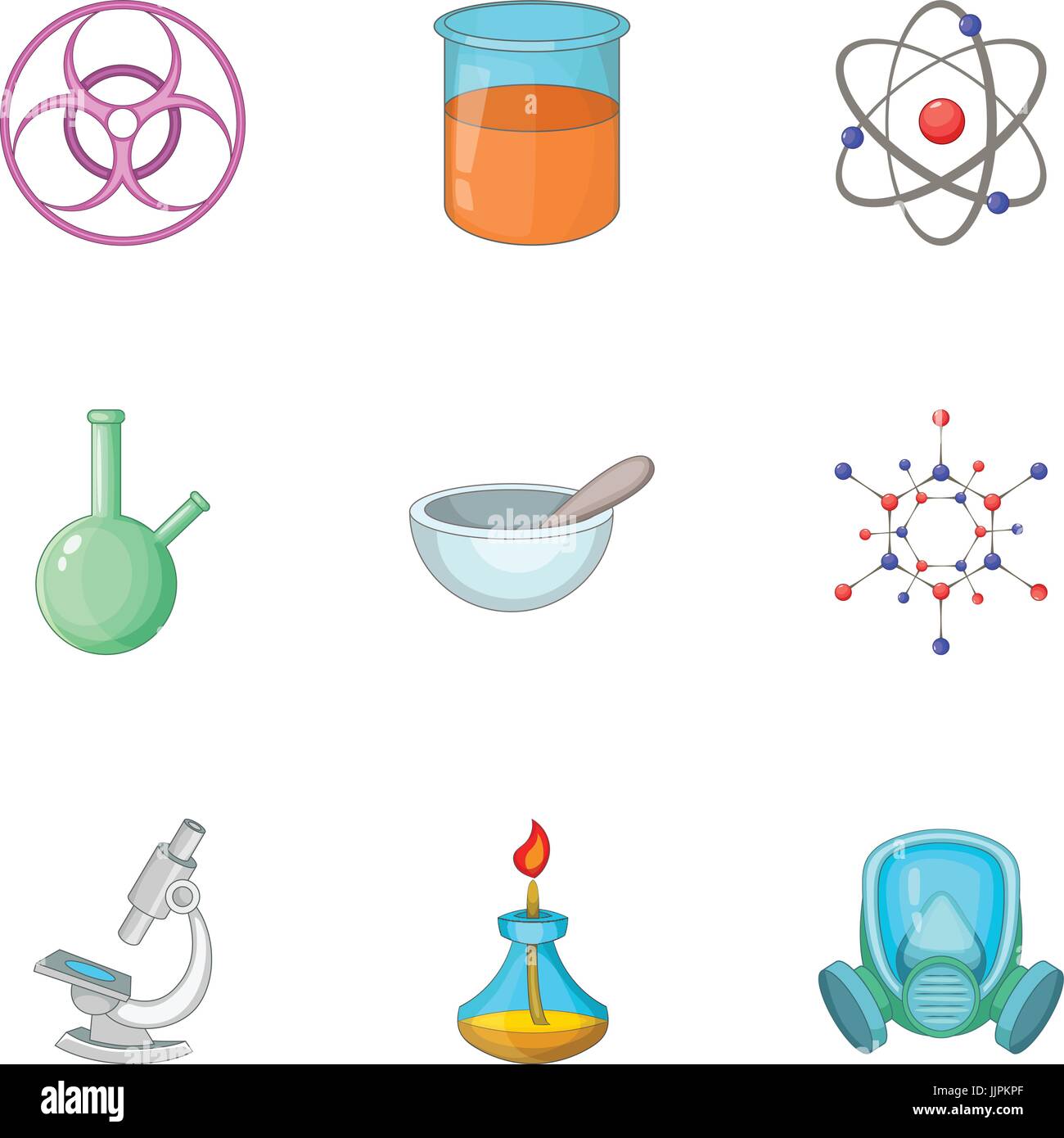 Laboratory equipment icons set, cartoon style Stock Vector Image & Art ...