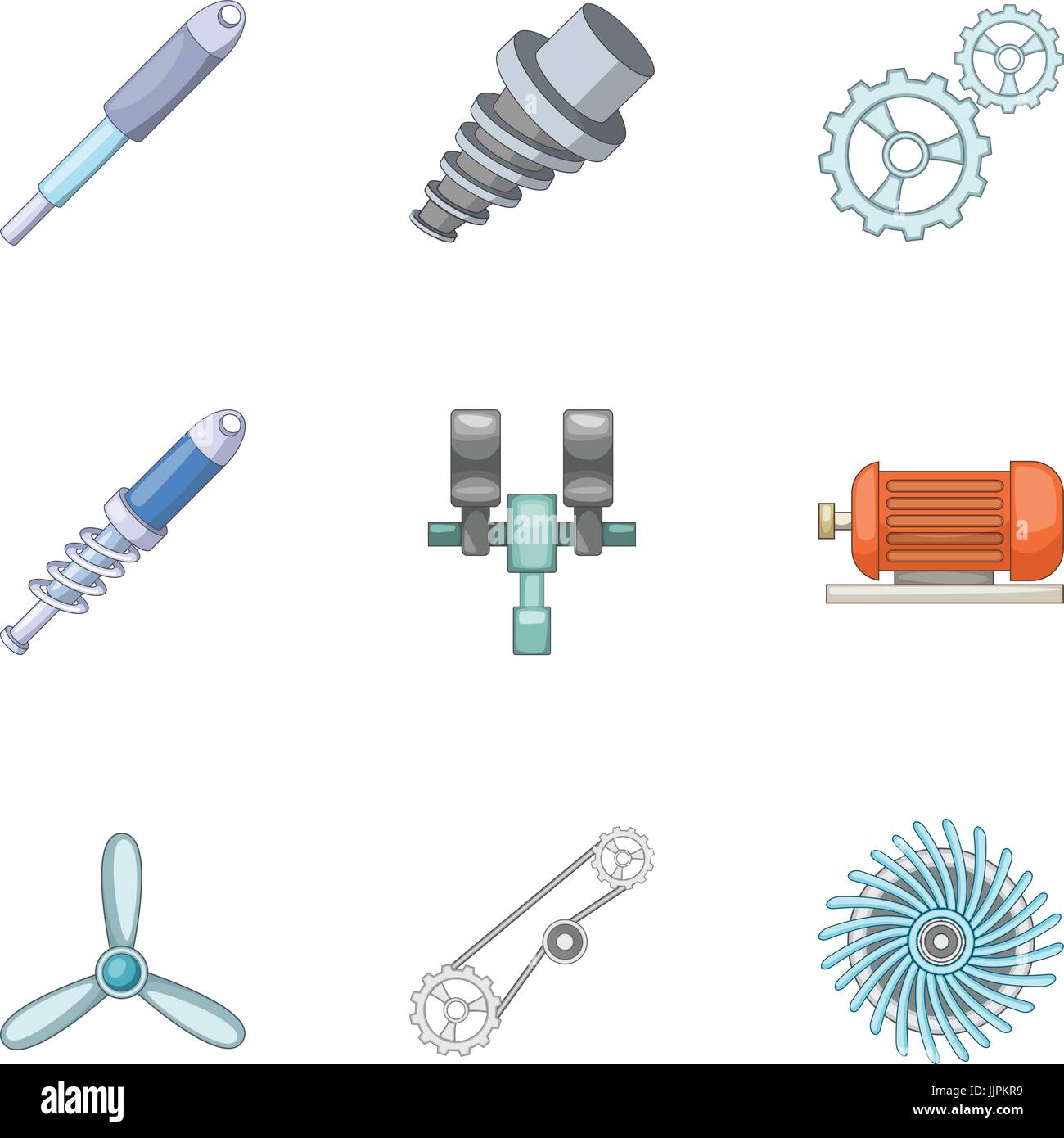 Machinery icons set, cartoon style Stock Vector Image & Art - Alamy