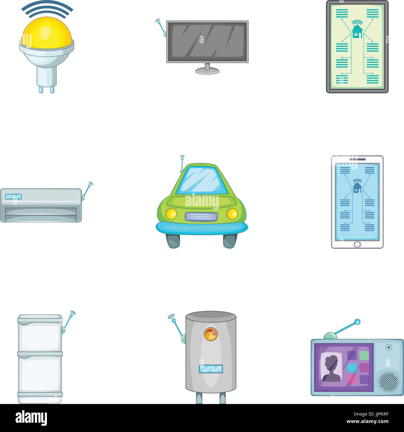 Smart home devices icons set, cartoon style Stock Vector Image & Art ...