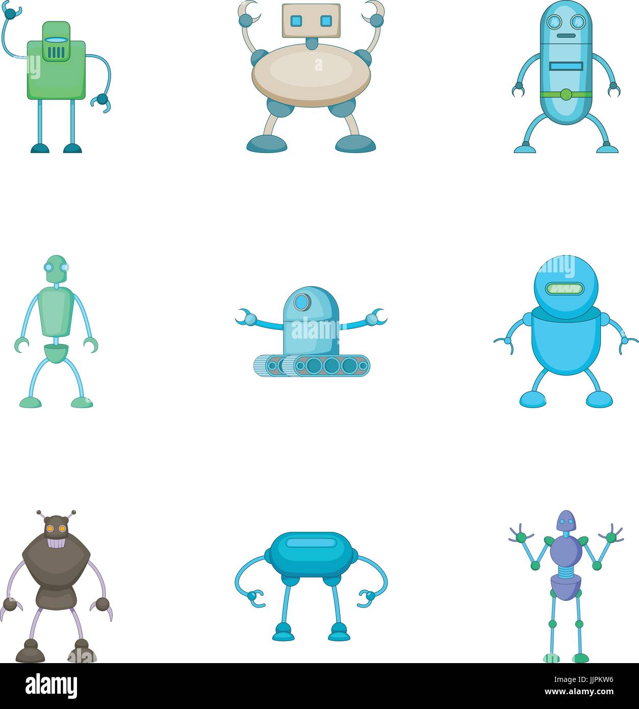 Robots assistants set, cartoon style Stock Vector Image & Art - Alamy