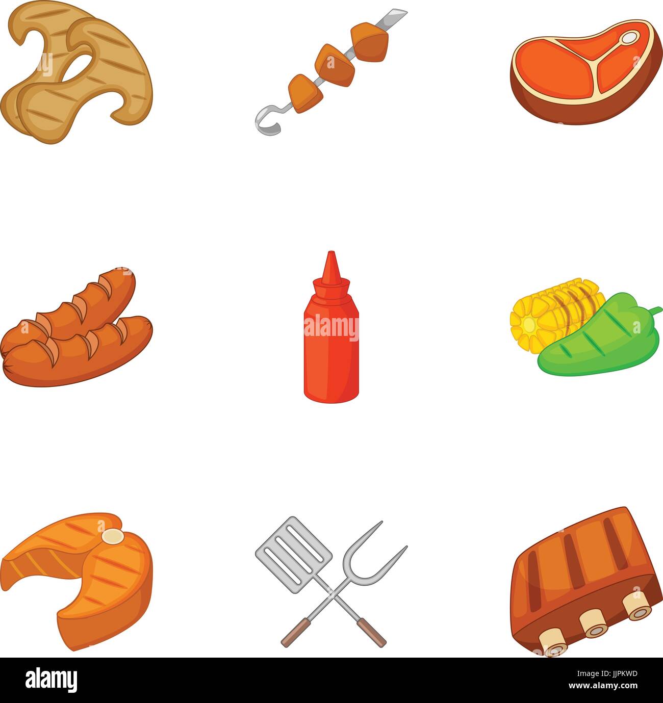 Camping cooking icons set, cartoon style Stock Vector Image & Art - Alamy