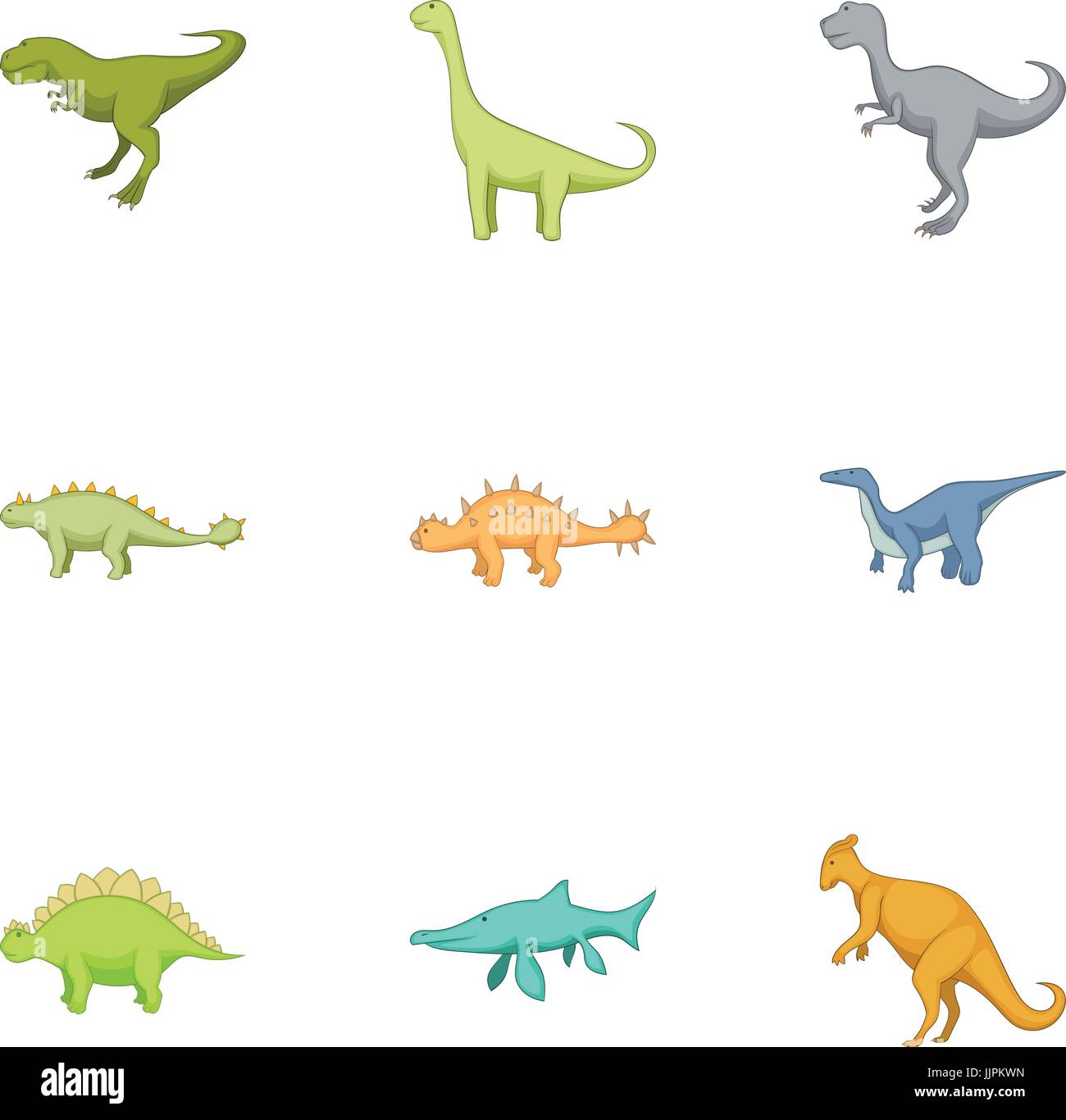 First dinosaur icons set, cartoon style Stock Vector Image & Art - Alamy