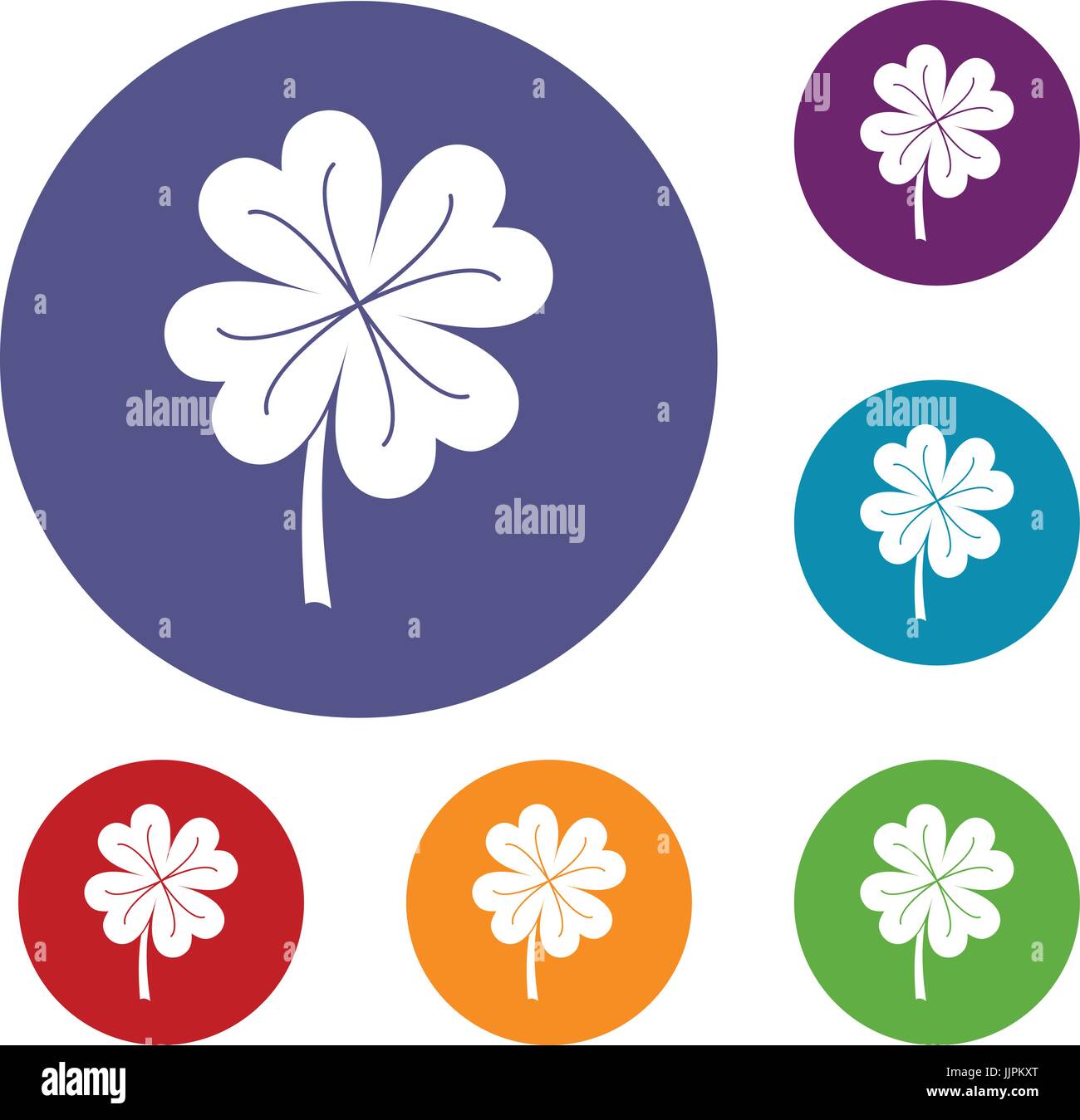 Clover leaf icons set Stock Vector Image & Art - Alamy