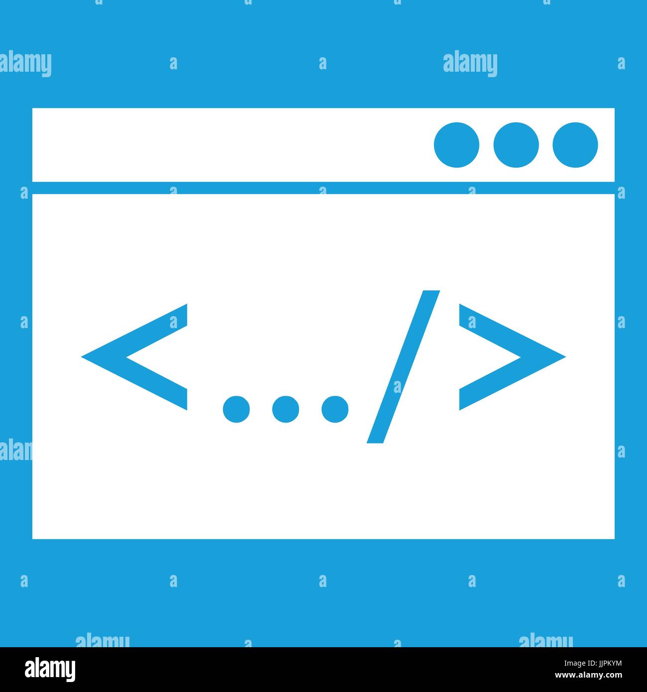 Code window icon white Stock Vector Image & Art - Alamy