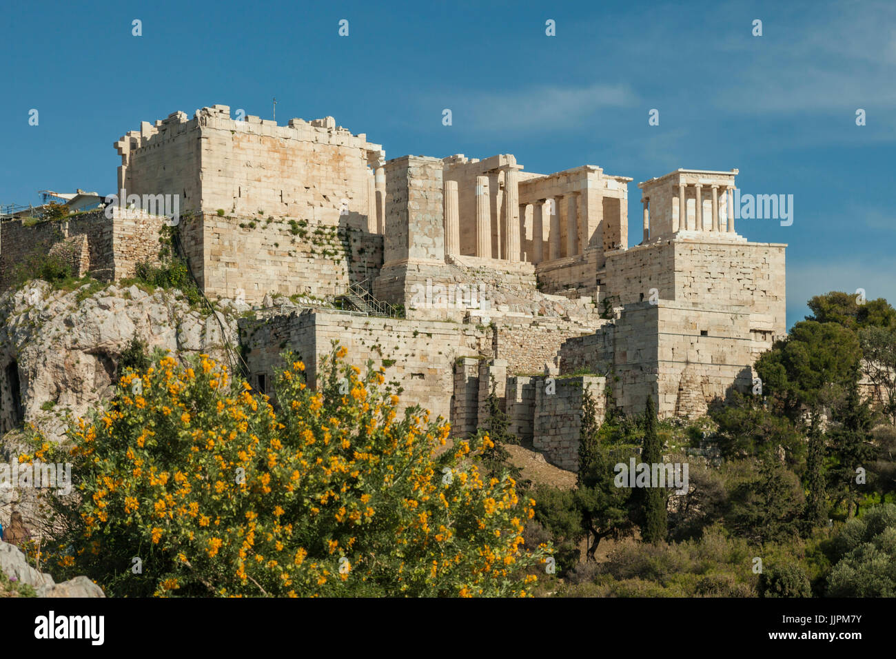 Spring afternoon at Acropolis temple complex in Athens Stock Photo - Alamy