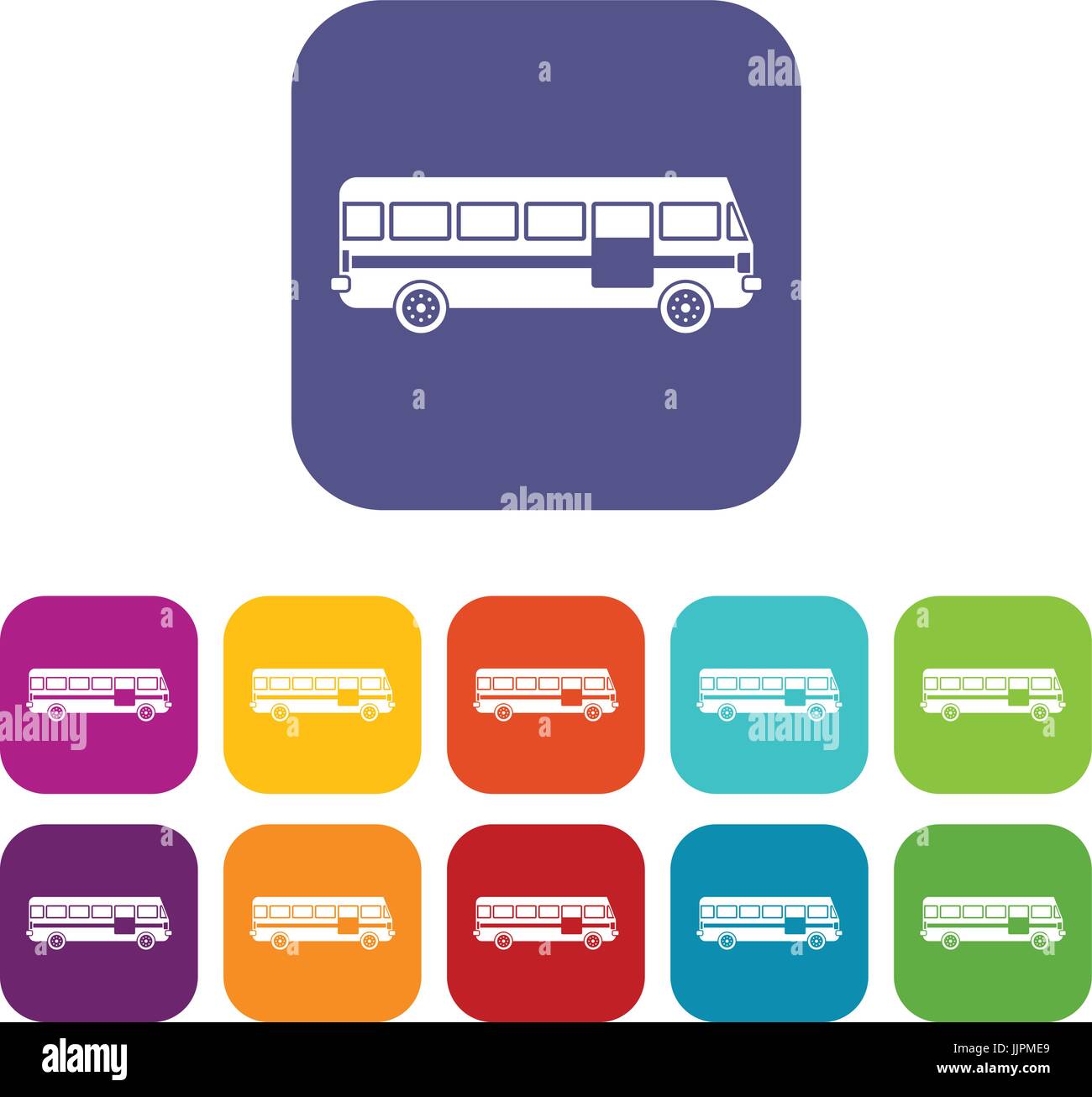 Bus icons set Stock Vector Image & Art - Alamy