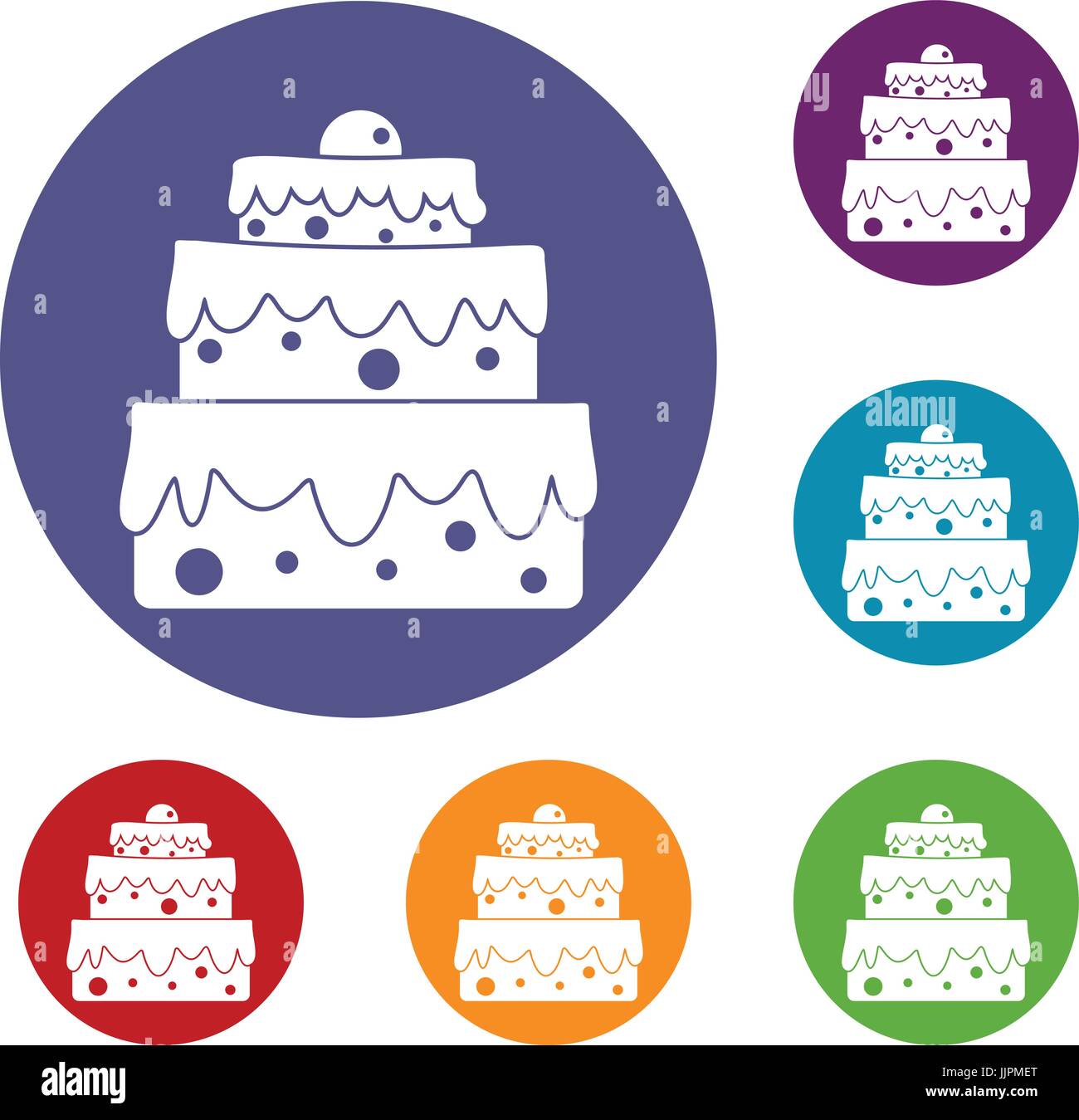 Big cake icons set Stock Vector Image & Art - Alamy