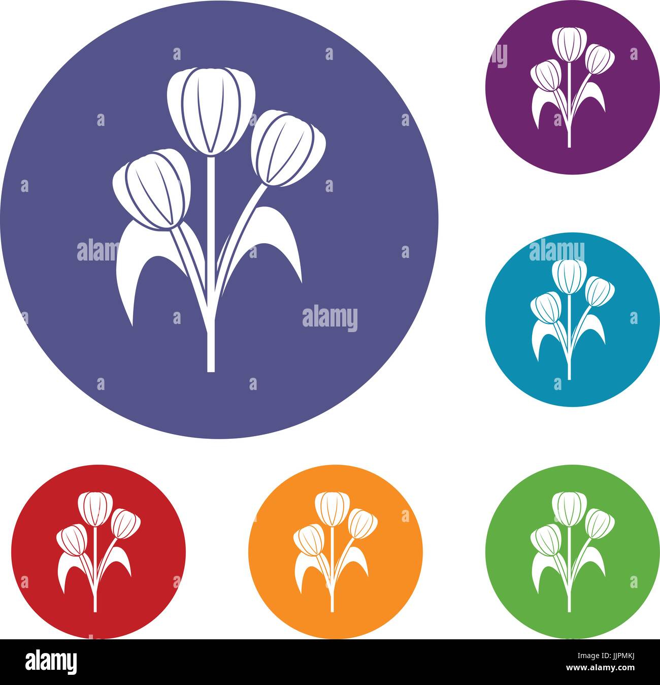 Flowers icons set Stock Vector Image & Art - Alamy