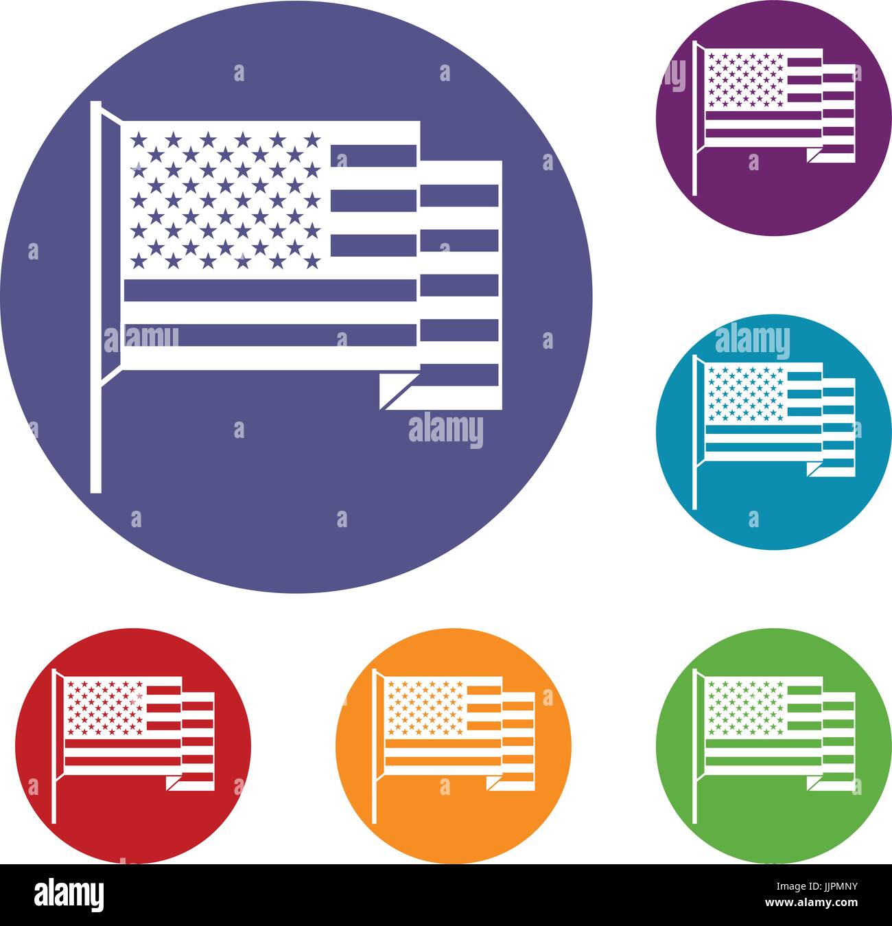American flag icons set Stock Vector Image & Art - Alamy