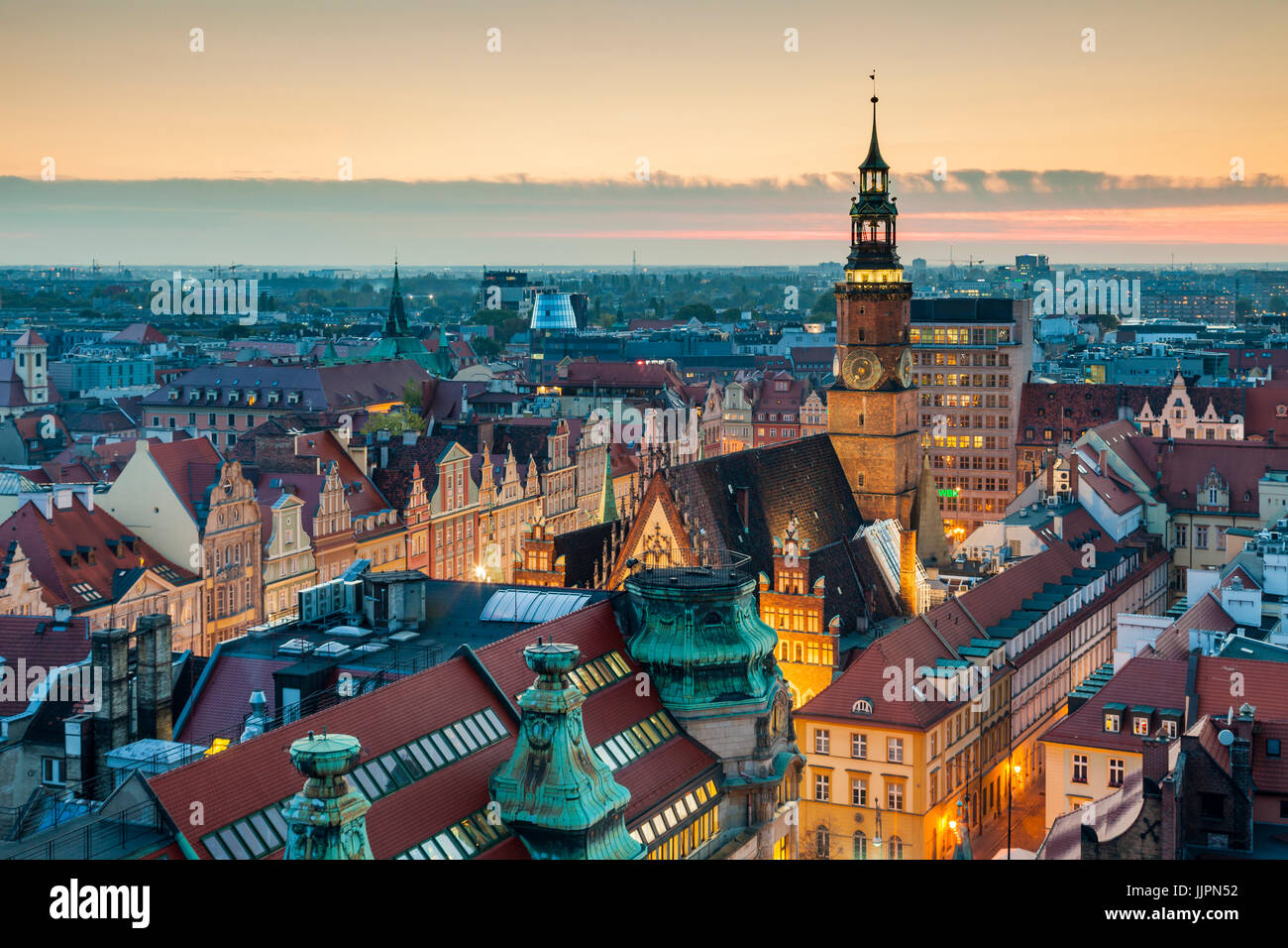Old town hall night hi-res stock photography and images - Alamy