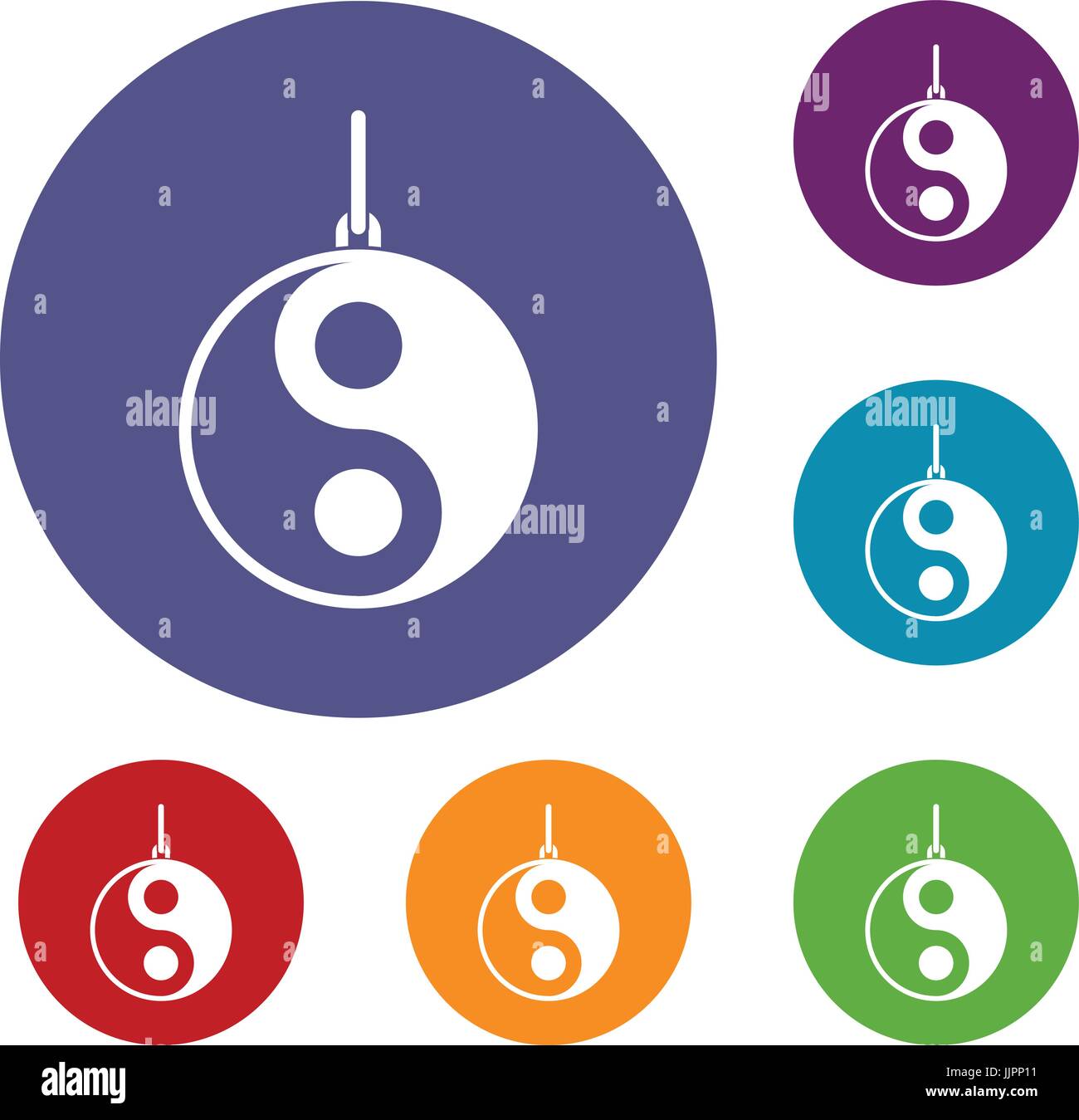 Yin Yang symbol icons set Stock Vector Image & Art - Alamy