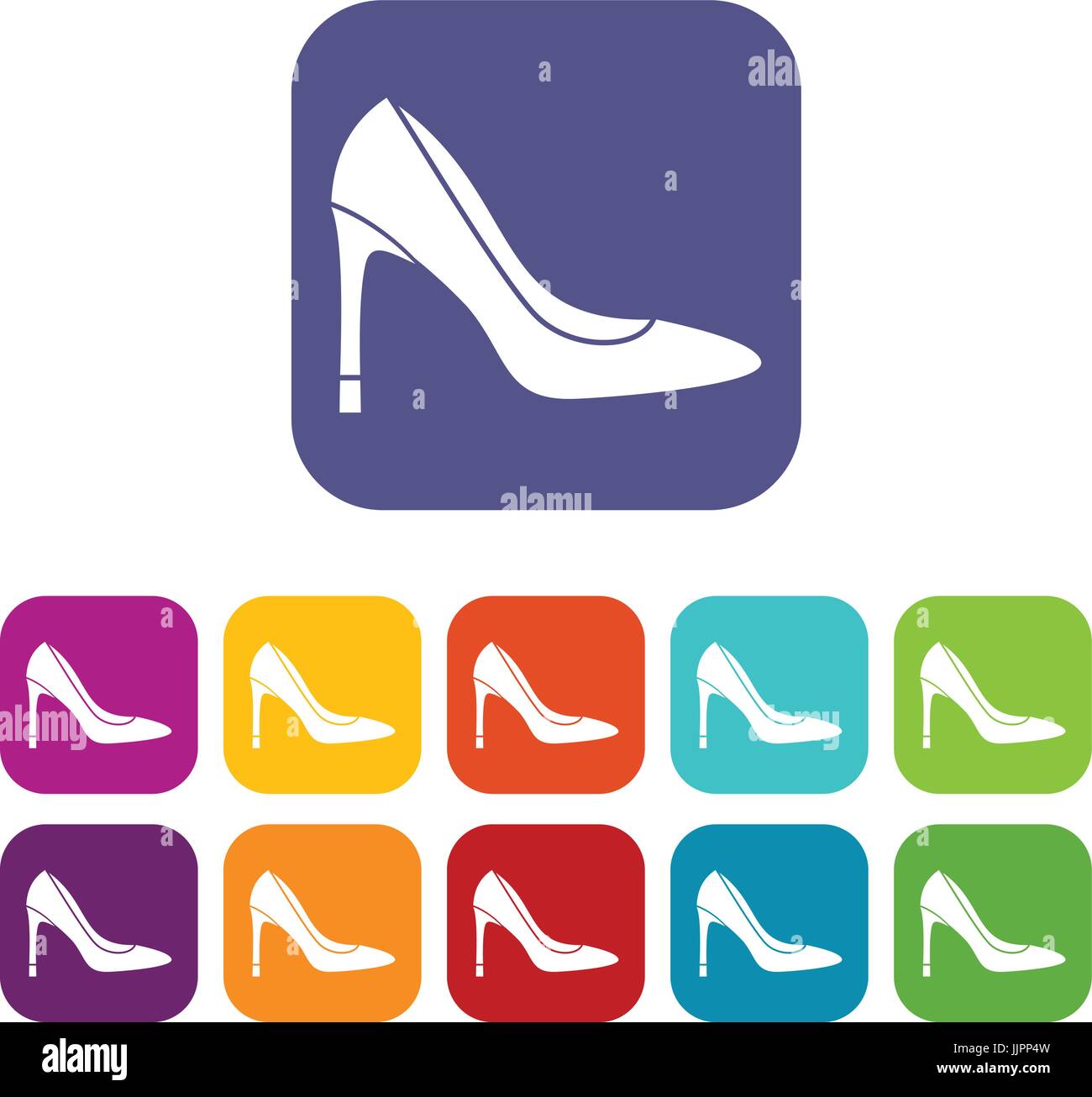High heel shoe icons set Stock Vector Image & Art - Alamy