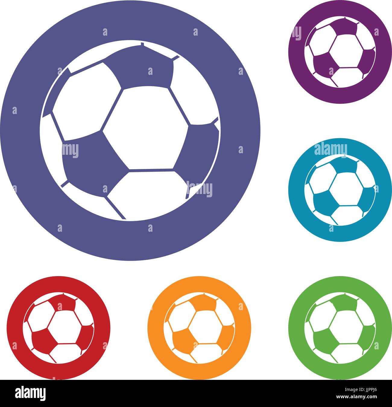 Football ball icons set Stock Vector Image & Art - Alamy