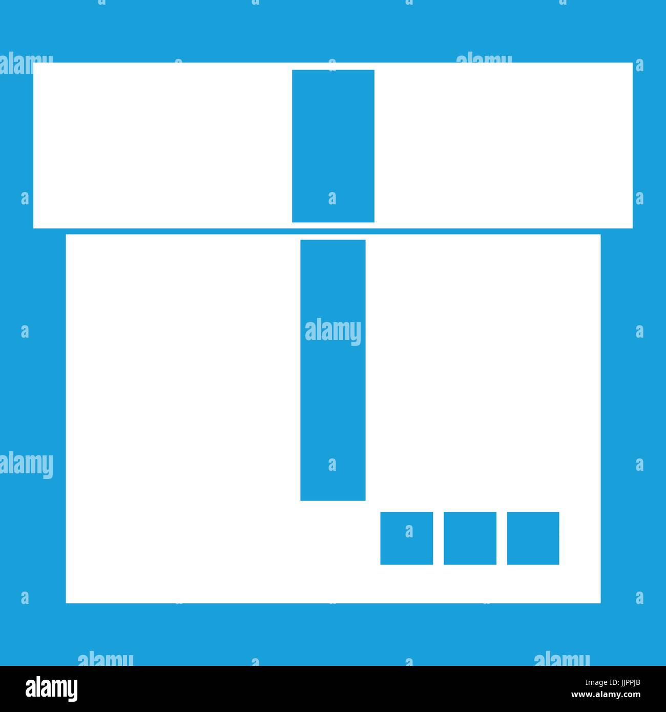 Box icon white Stock Vector Image & Art - Alamy