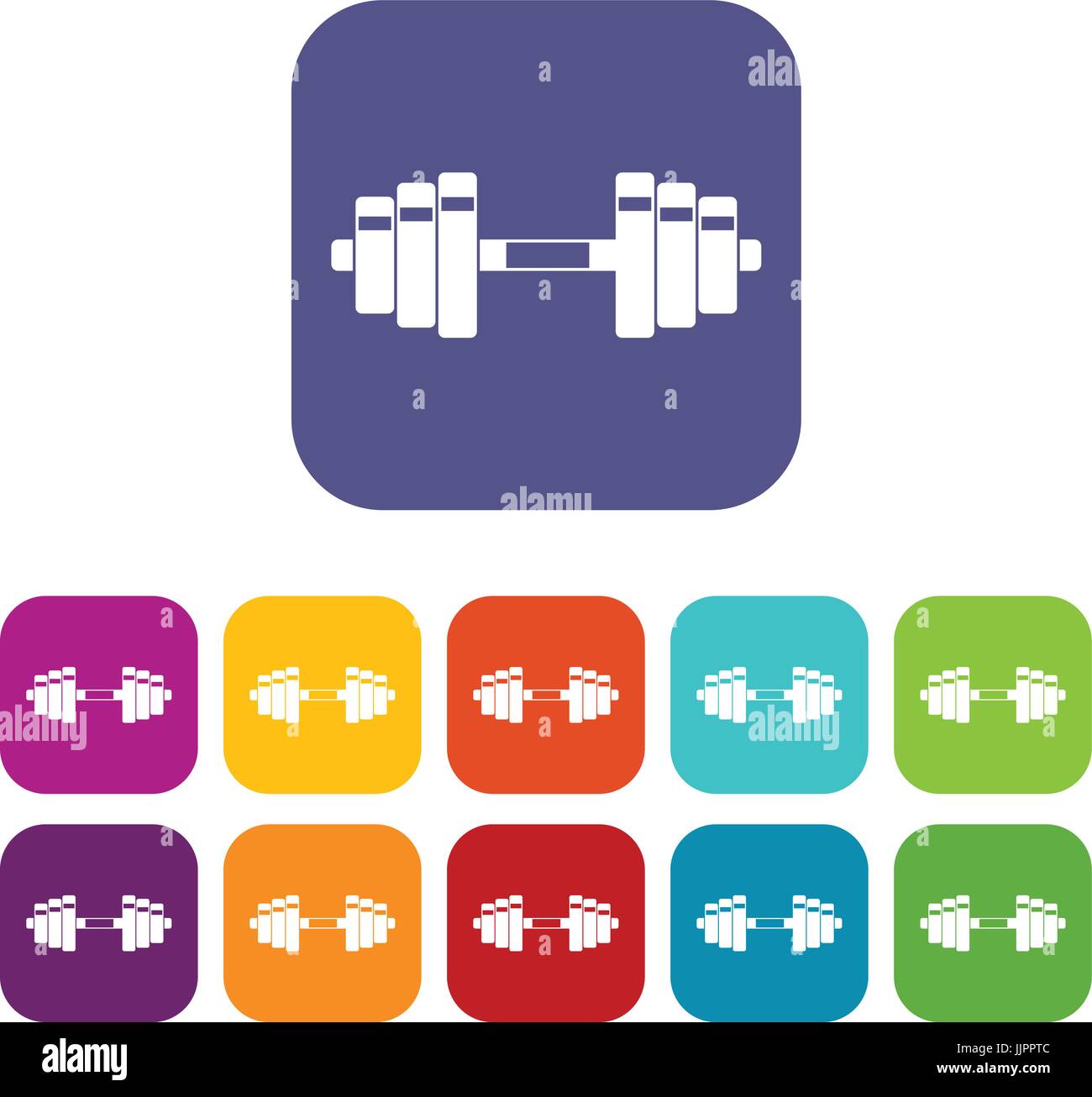 Barbell icons set Stock Vector Image & Art - Alamy