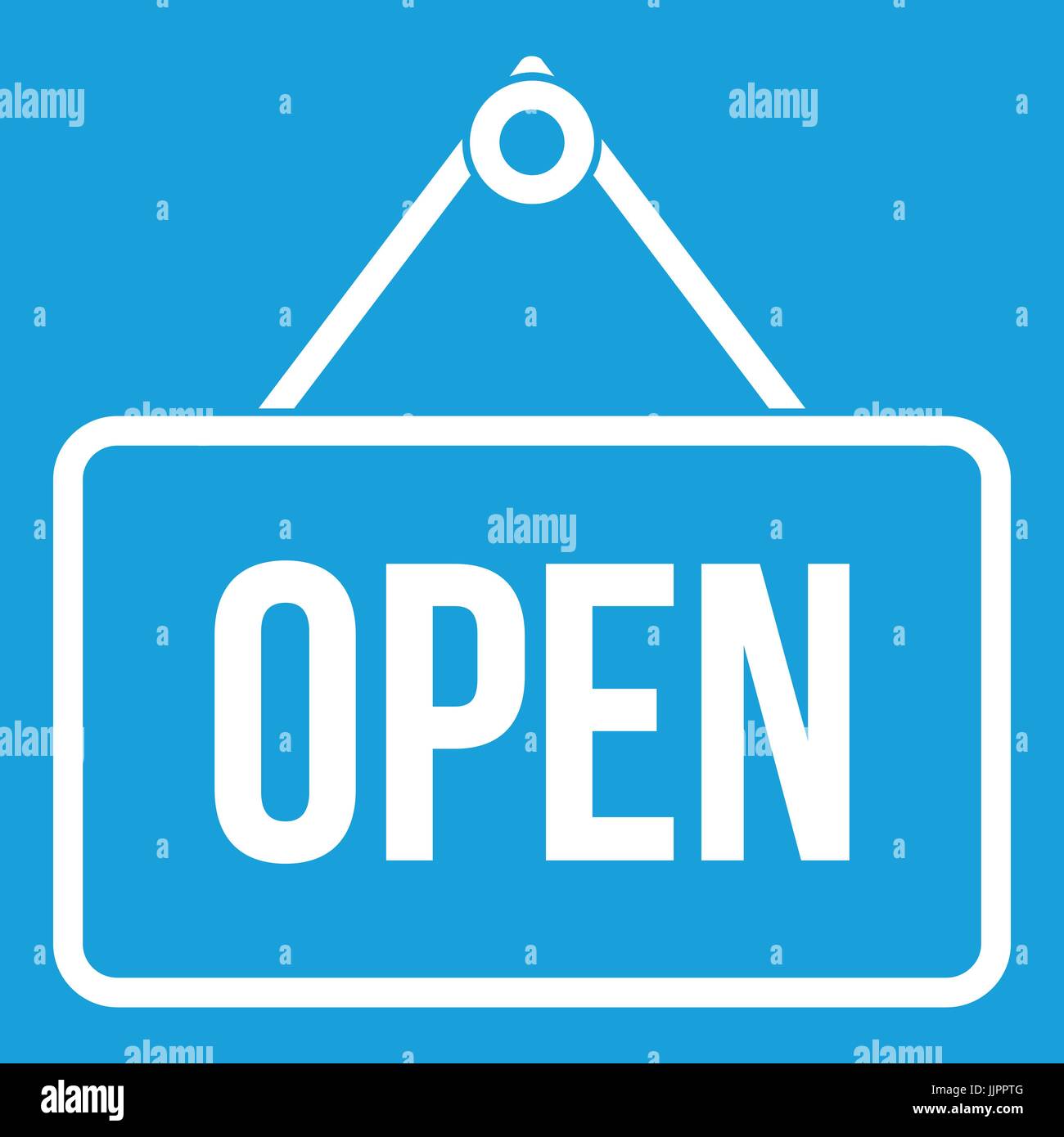 Sign open icon white Stock Vector Image & Art - Alamy