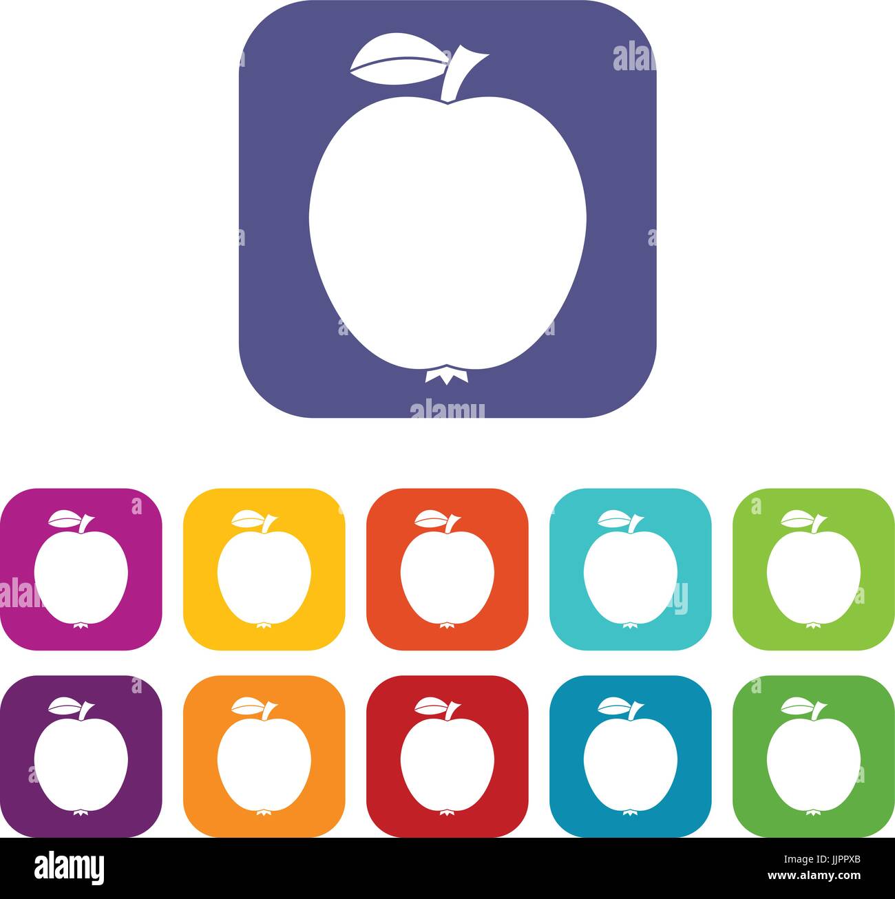 Black apple icons set Stock Vector Image & Art - Alamy