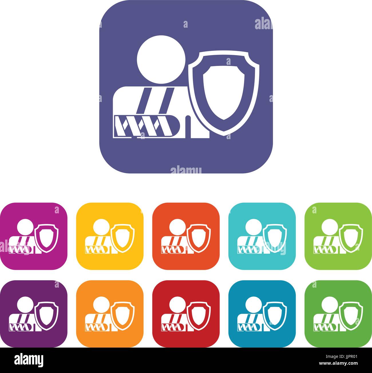 oken arm and safety shield icons set Stock Vector Image & Art - Alamy