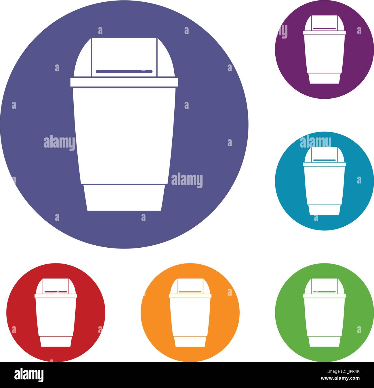 Flip lid bin icons set Stock Vector Image & Art - Alamy